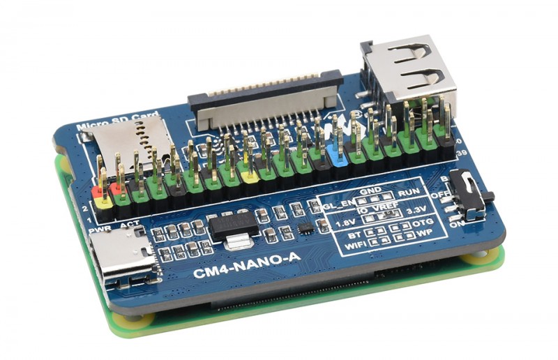 WaveShare CM4-NANO-A 【21634】Raspberry pi CM4用ベースボード(A)